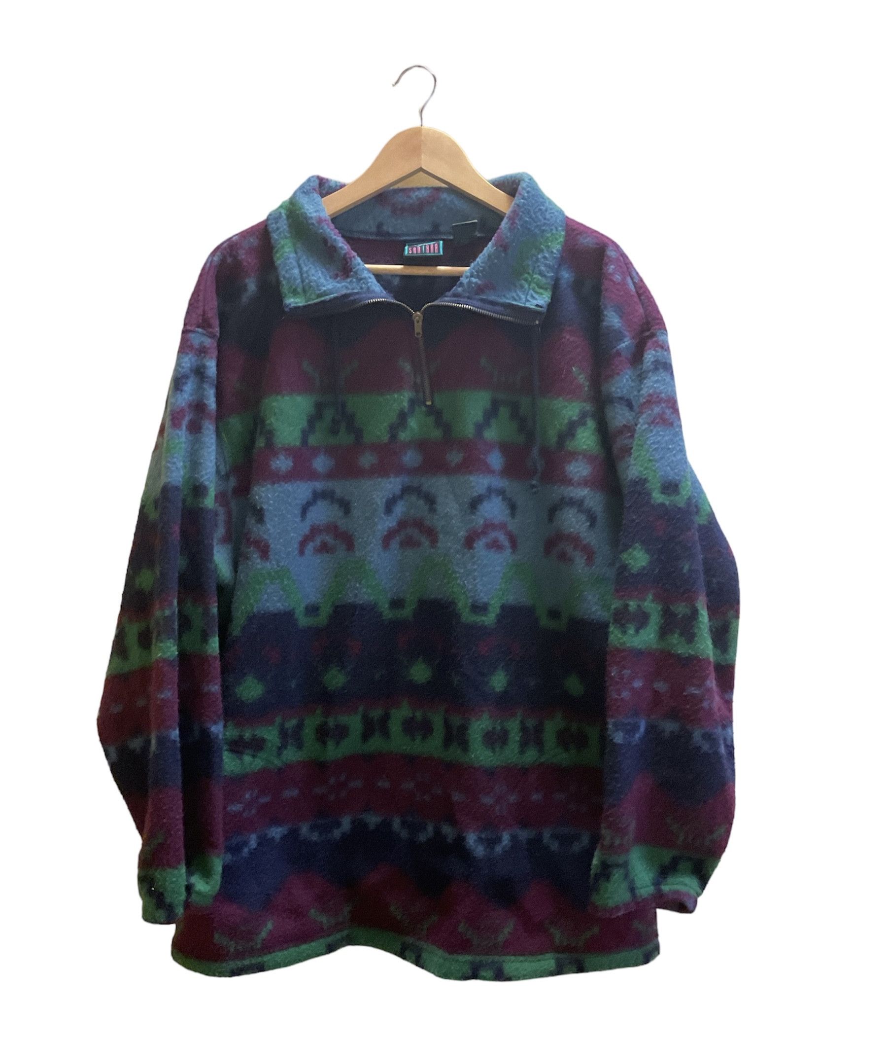 Vintage Vintage 90s Tribal Pattern Fleece | Grailed