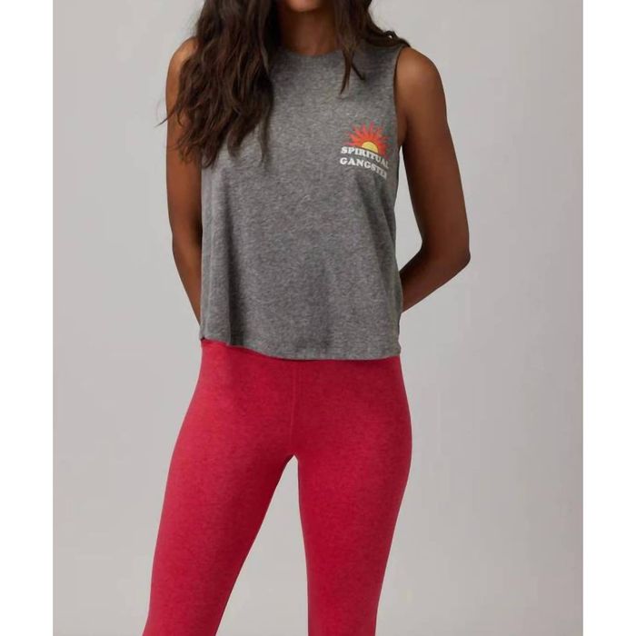 Spiritual Gangster Summer Club Crop Tank In Heather Grey | Grailed