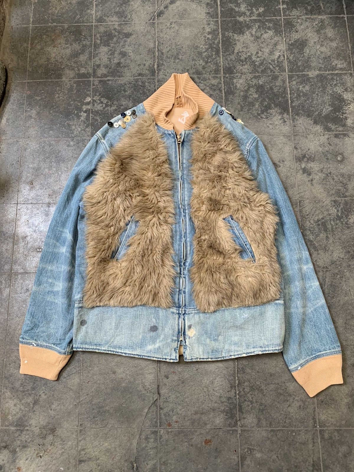 Kapital Kapital kountry fur boro denim jacket by kiro hirata | Grailed