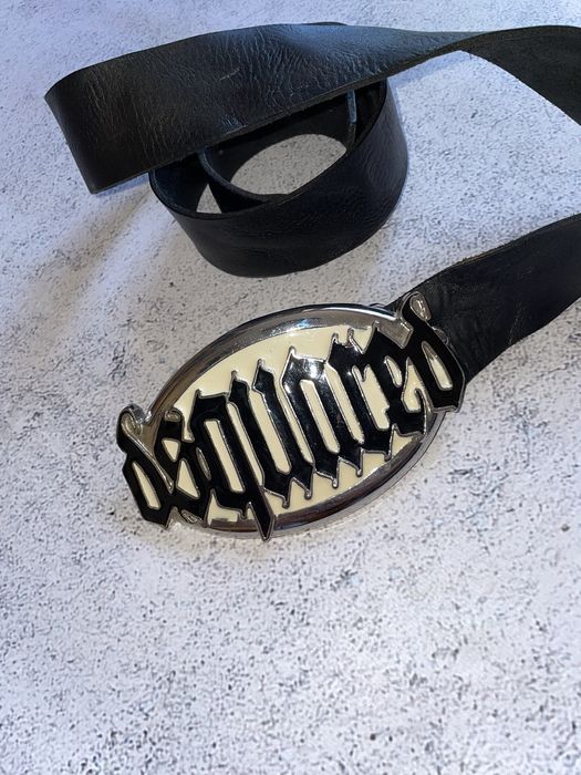 Very Rare RARE! Dsquared vintage leather belt y2k GOTHIC avantgarde ...