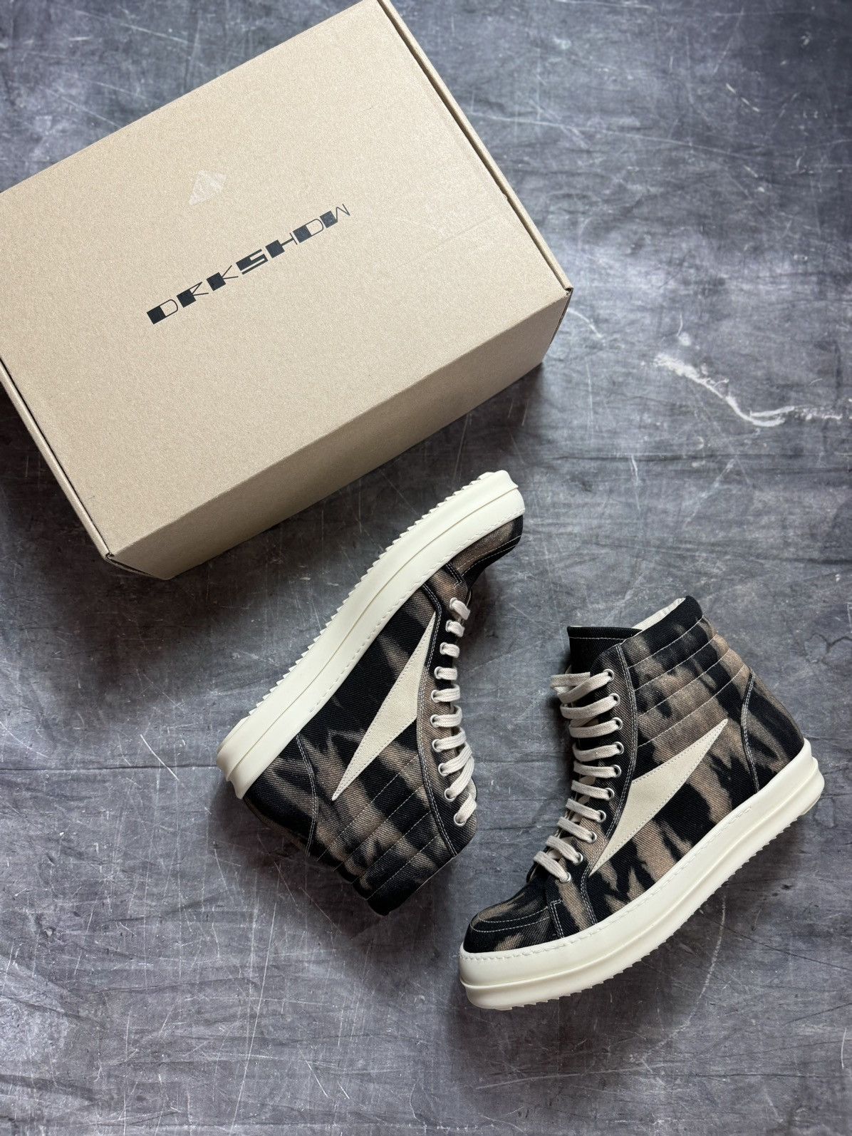 Rick Owens × Rick Owens Drkshdw Rick Owens Drkshdw Vintage High Sneaks ...