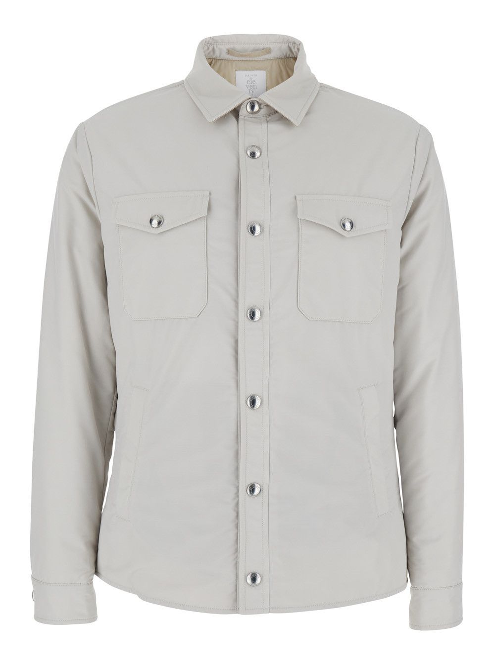 Eleventy Grey Jacket with Pointed Collar in Fabric Man | Grailed