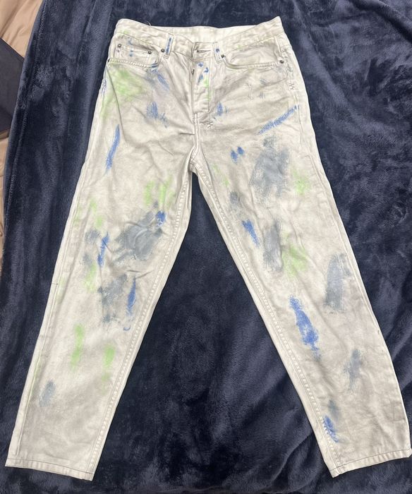 Ksubi ksubi white jeans x paint designs | Grailed