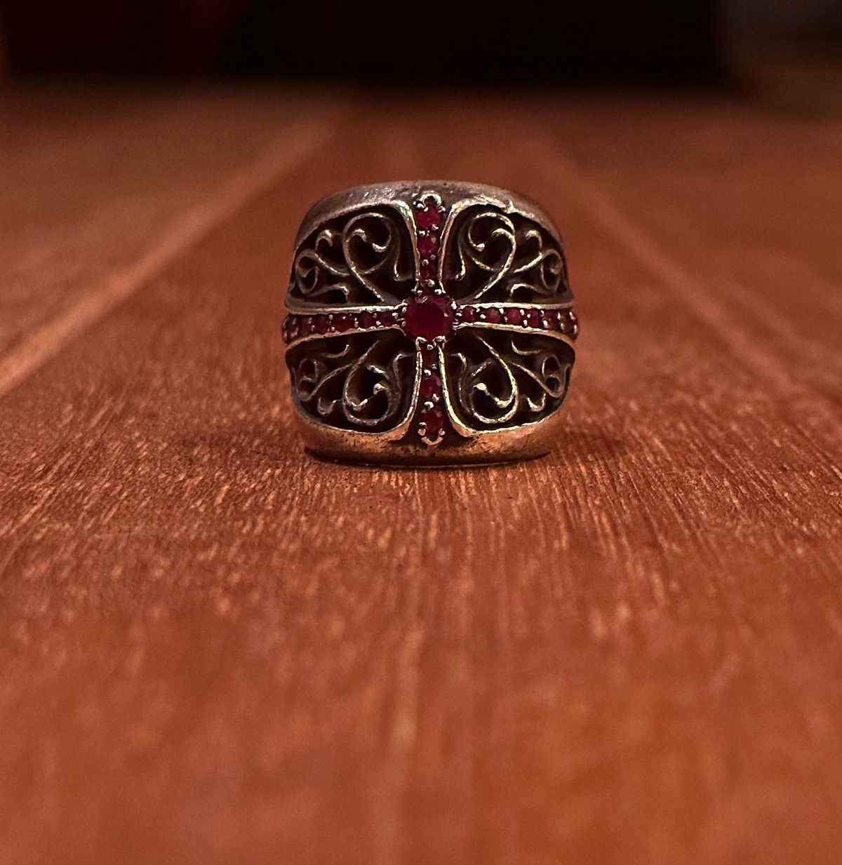 Chrome Hearts Chrome Hearts Ruby Pave Oval Ring | Grailed