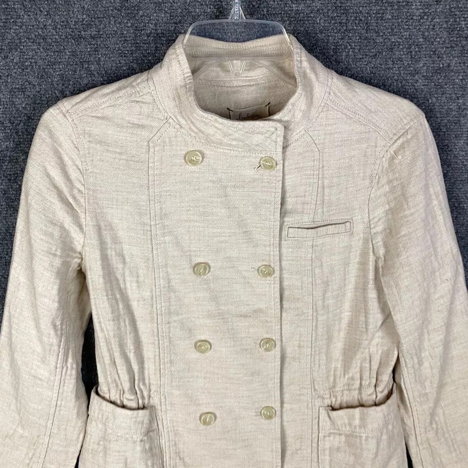 Lou & Grey Lu & Grey Pea Coat Small Women's Beige 100% Cotton Adults S ...