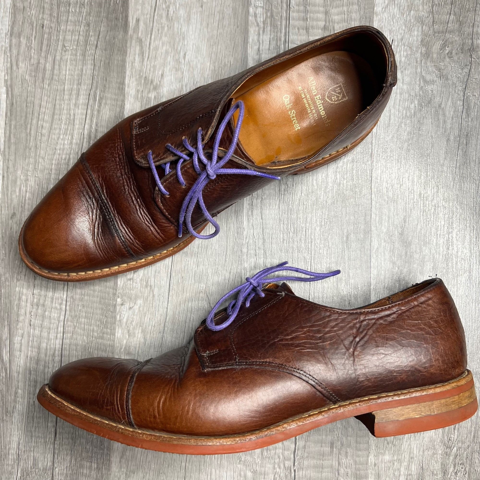 Allen Edmonds Allen Edmonds Oak Street Cap Toe Derby Oxford Brown ...