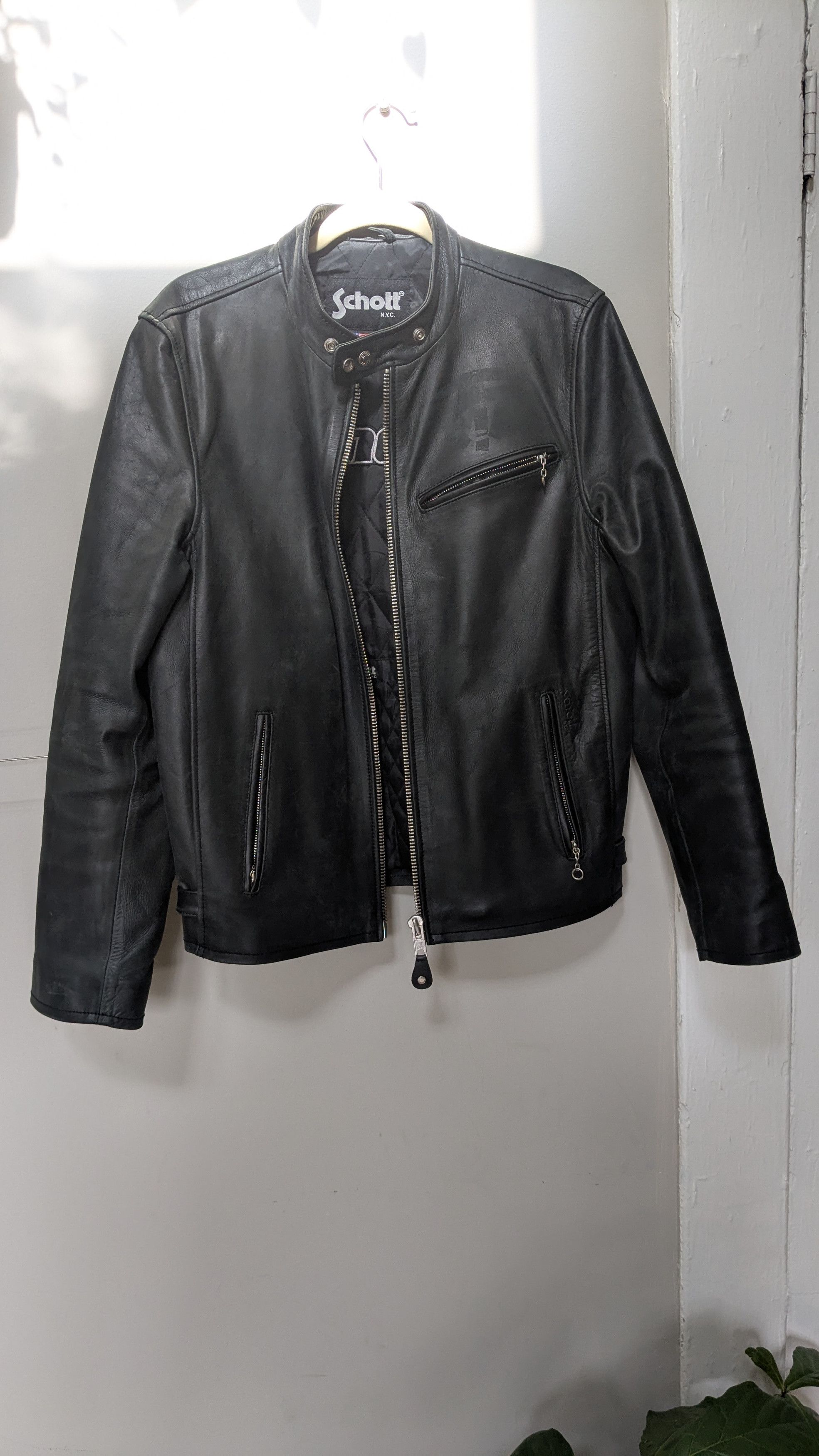 Schott Schott Cafe Racer Leather Jacket | Grailed