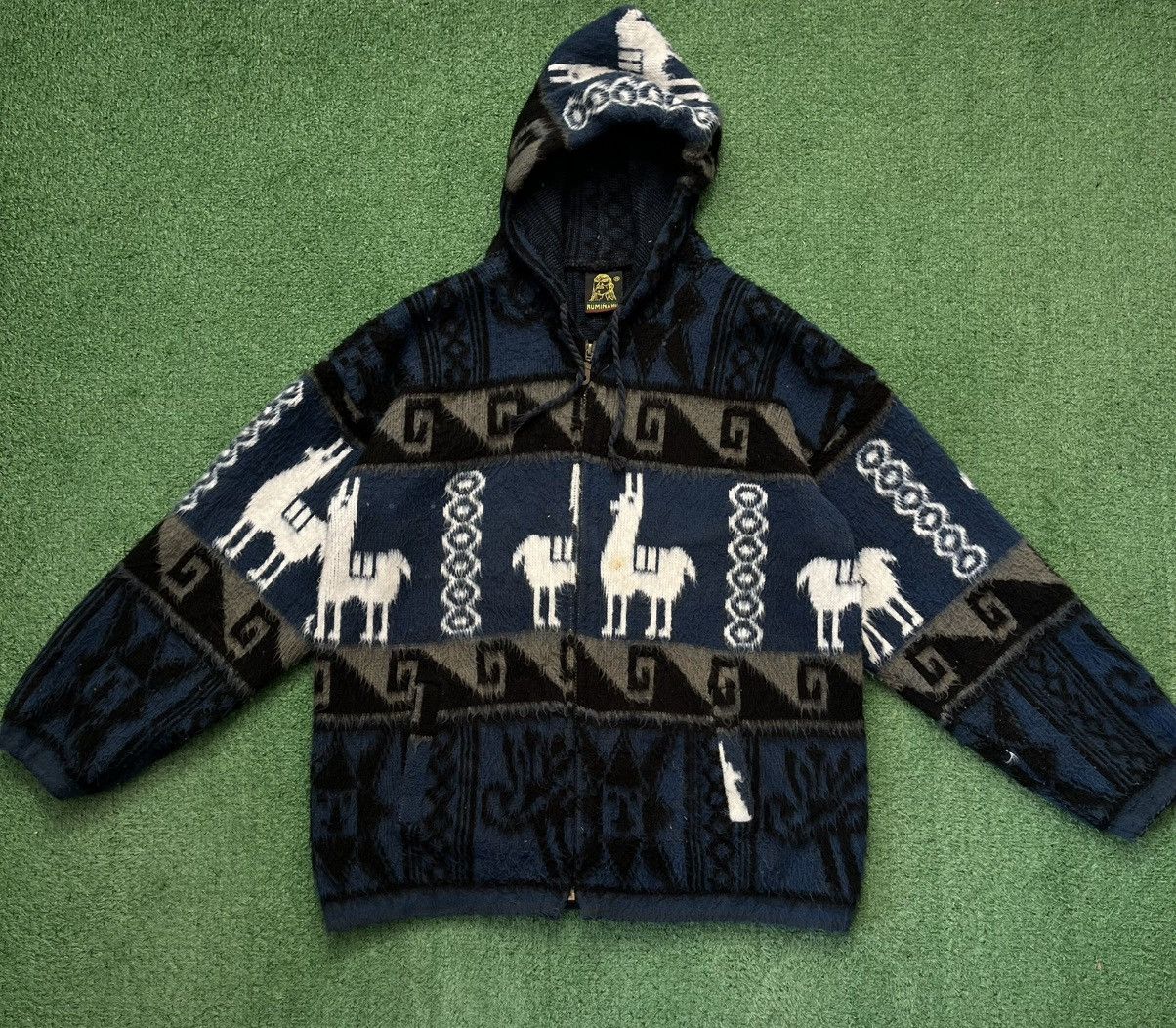 Native × Vintage Ruminahui Fleece Jacket Alpaca Native Made in Ecuador ...