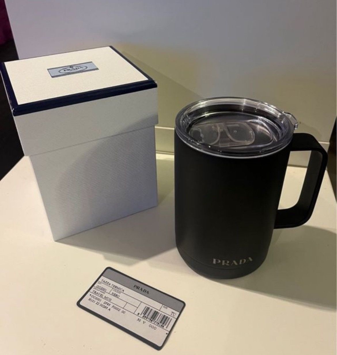 Prada × Vintage Prada Cup Mug Gift Thermo Coffee Tea Tumbler Americas ...