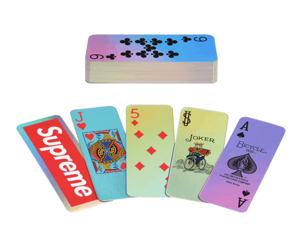 Supreme supreme / bicycle holographic slice cards | Grailed
