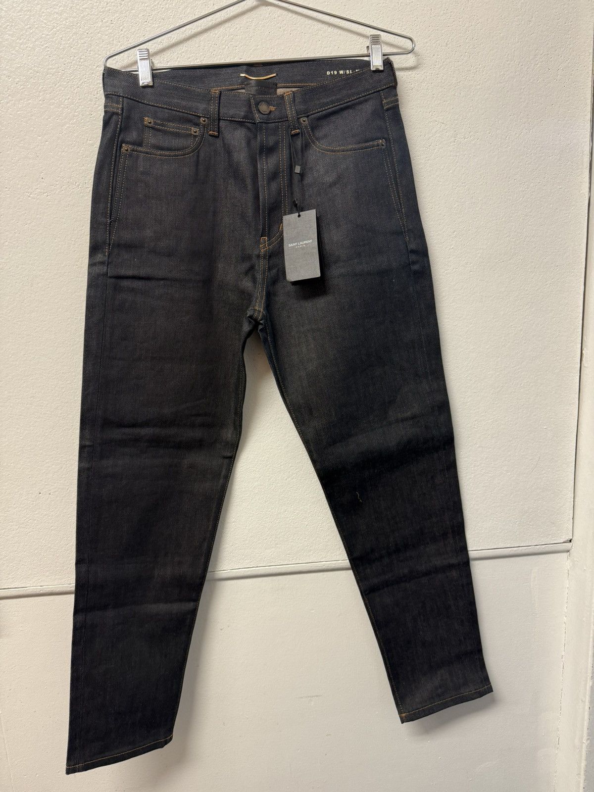 Yves Saint Laurent Black raw denim | Grailed