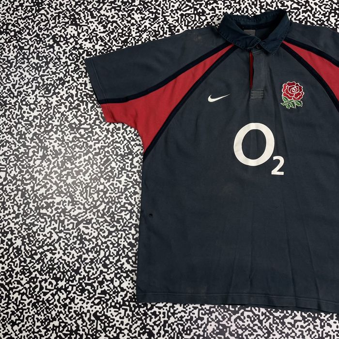 Nike Vintage 90s NIKE ENGLAND RUGBY O2 Soccer Polo T-shirt Retro | Grailed