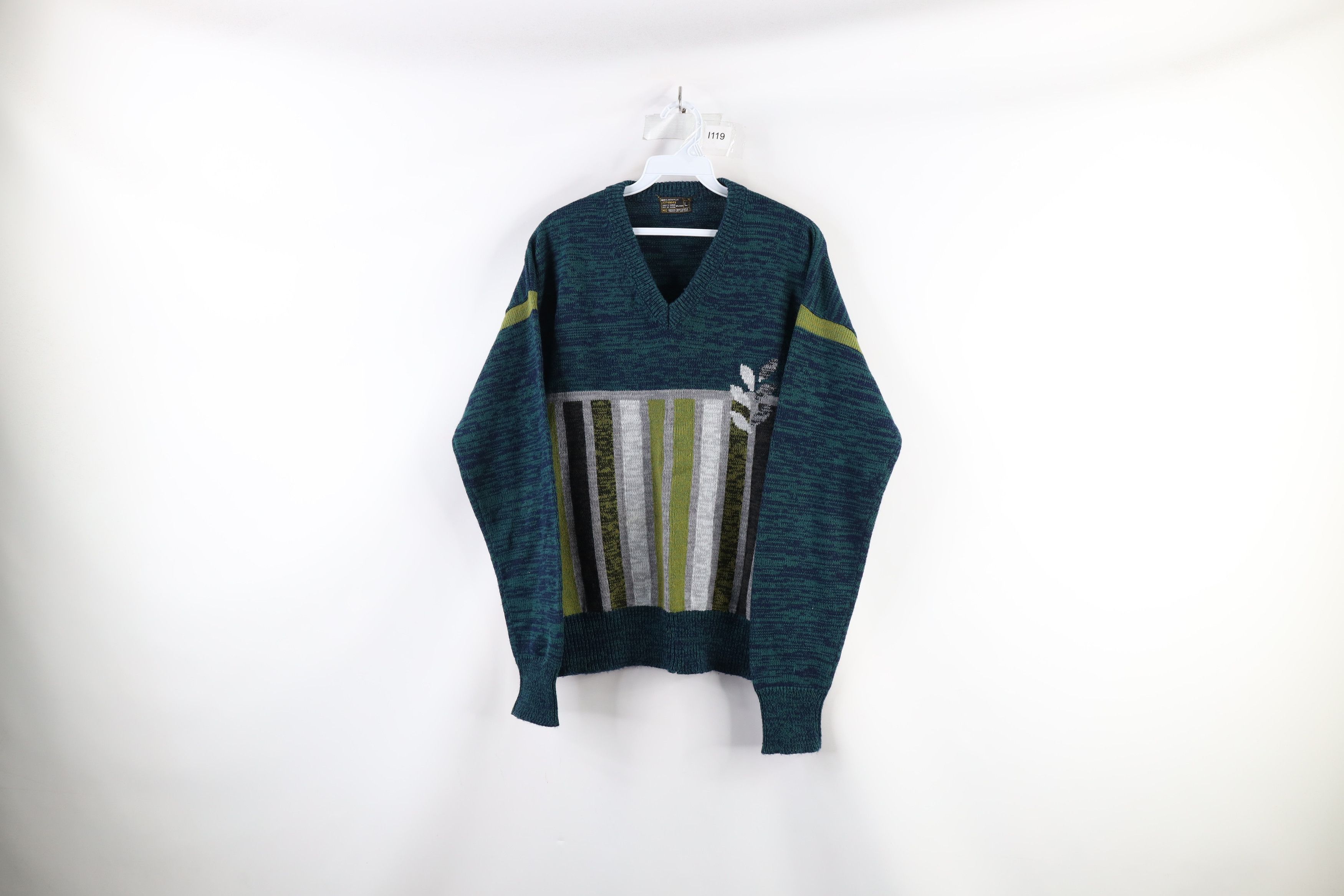 Vintage Vintage 70s Mid Century Modern MCM Knit V-Neck Sweater | Grailed