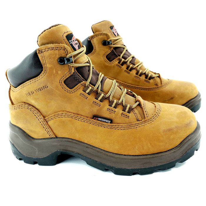 Red Wing Red Wing 2327 Leather Lace Up Mid Steel Toe Waterproof Boots ...