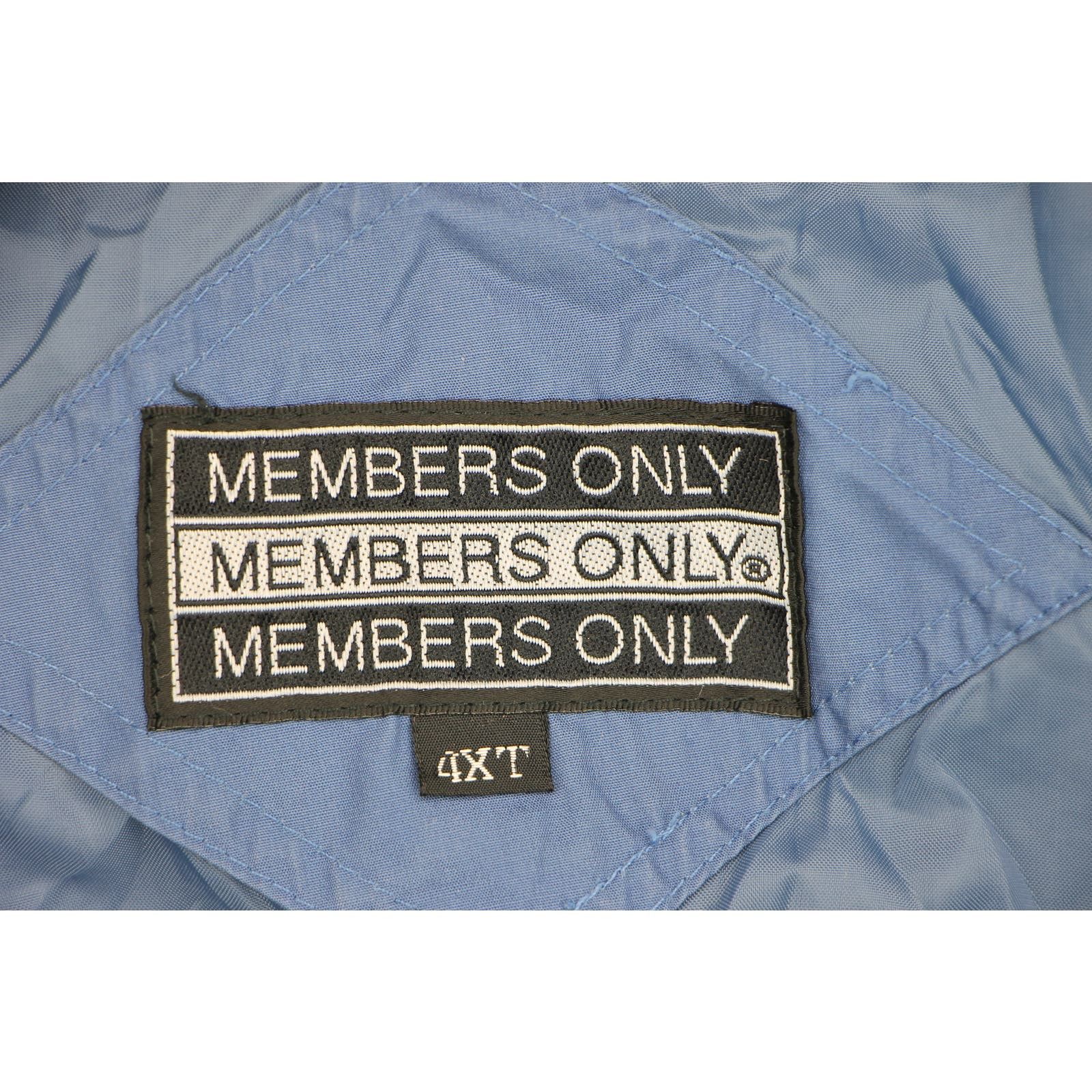 Members Only 80s Members Only Blue Cafe Racer Windbreaker Bomber Jacket ...