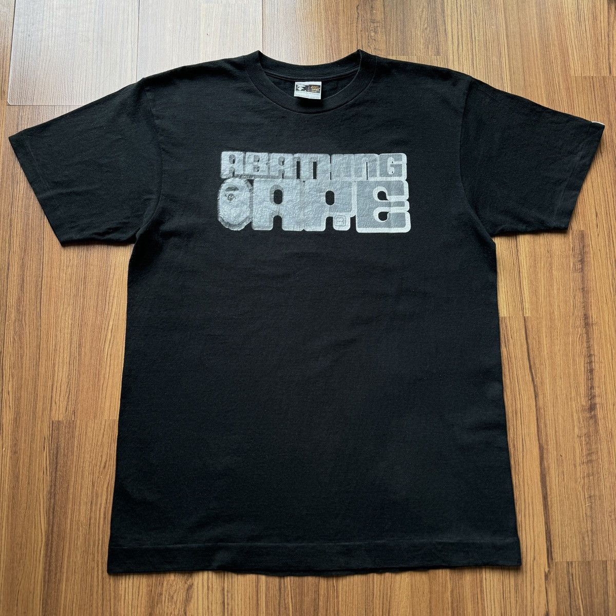 Bape × Japanese Brand × Streetwear Vintage Bape silver logo a bathing ...