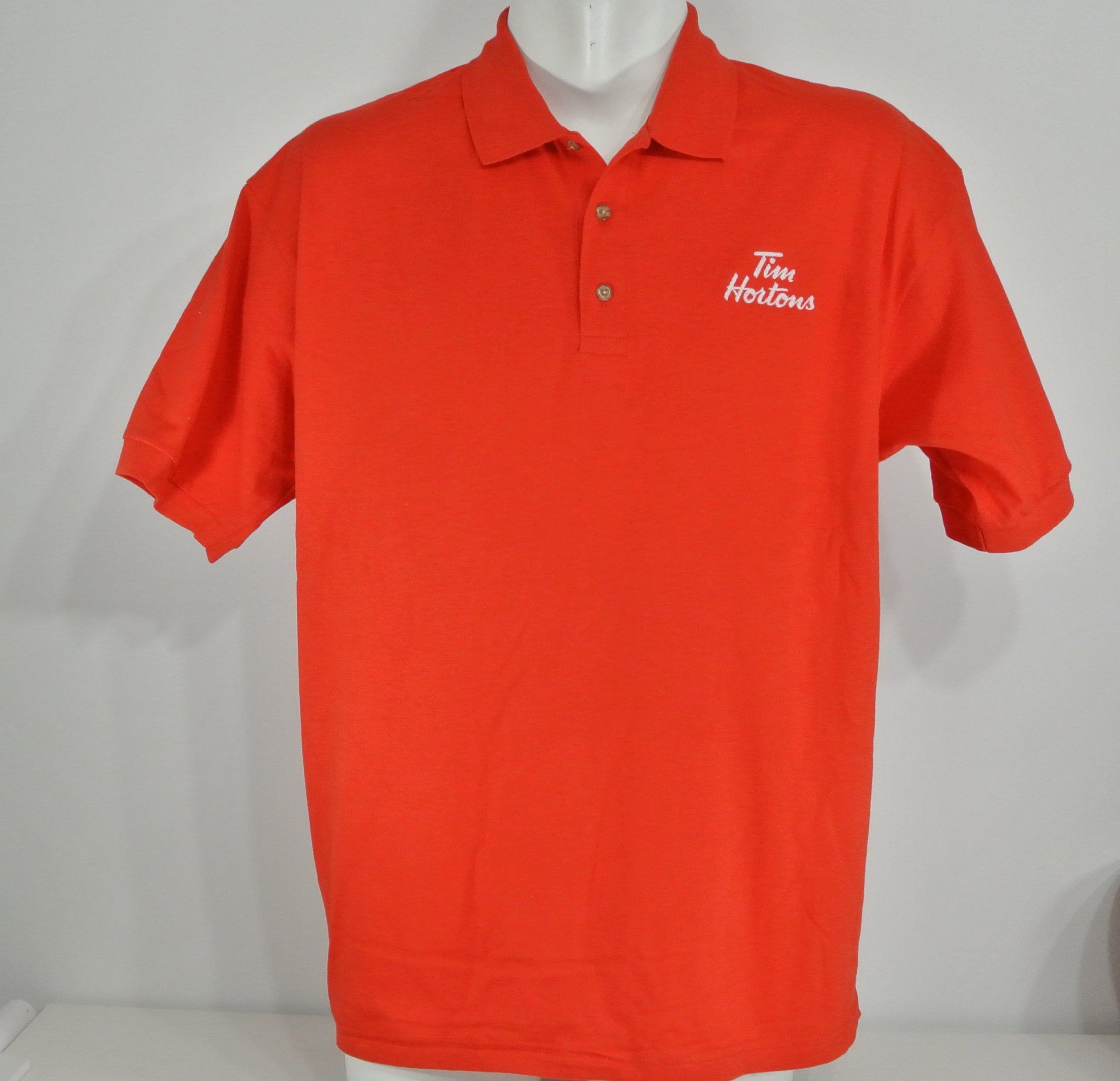 Mando TIM HORTONS Coffee Donuts Employee Uniform Red Polo Shirt | Grailed