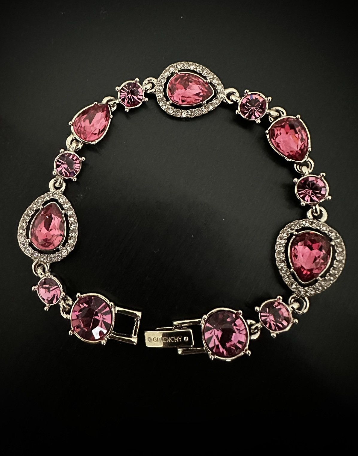 Givenchy × Luxury Givenchy Pink Angel Gold-Tone Orbital Flex Bracelet ...