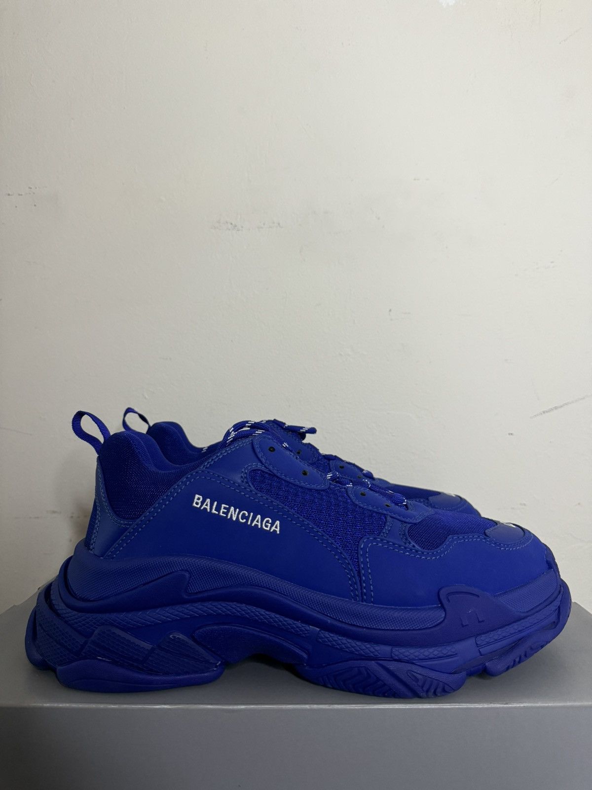 Balenciaga BALENCIAGA Triple S Sneaker Midnight Blue | Grailed