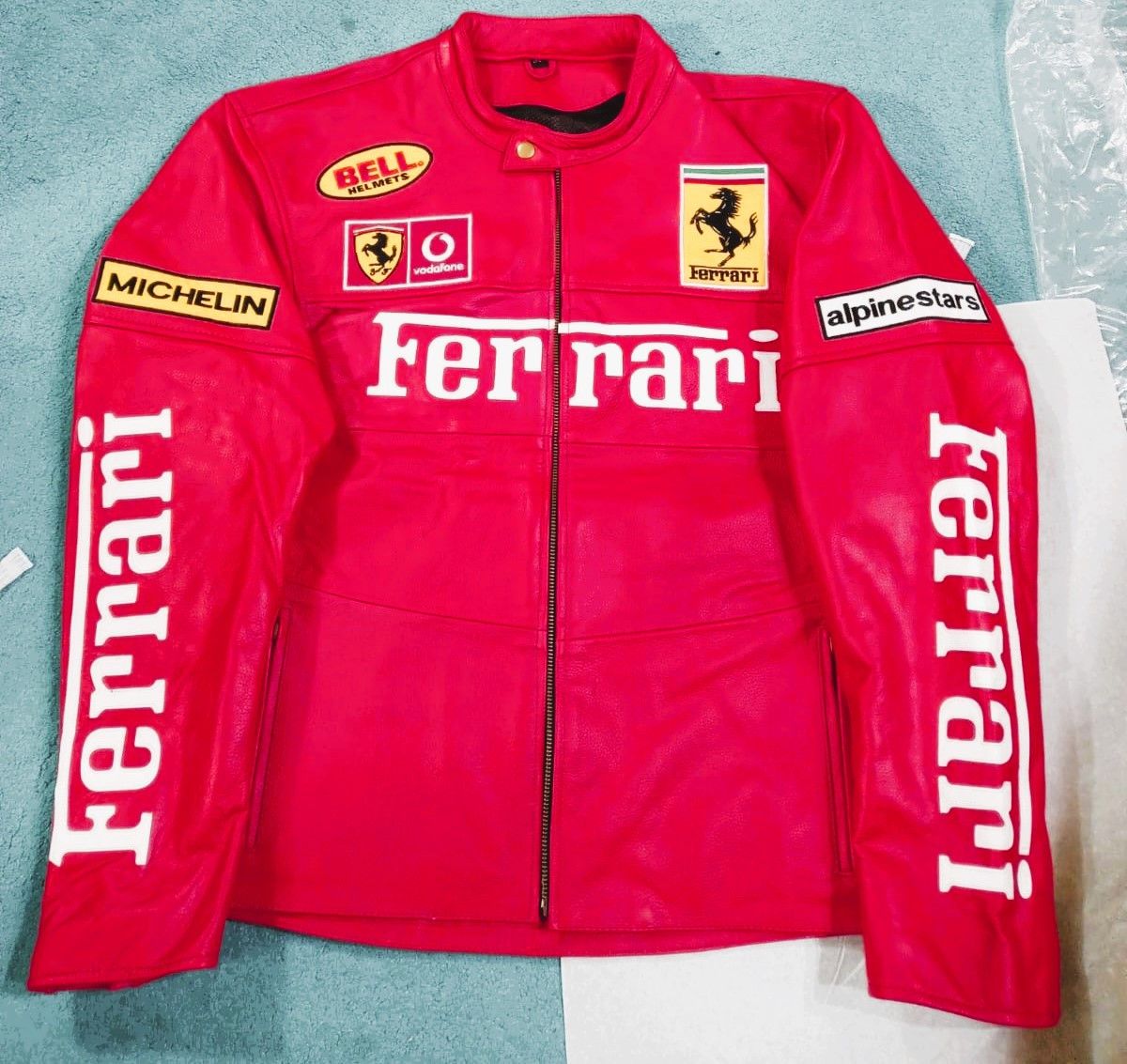 Ferrari RED FERRARI, RACING JACKET, 100% COWHIDE, A+ QUALITY | Grailed