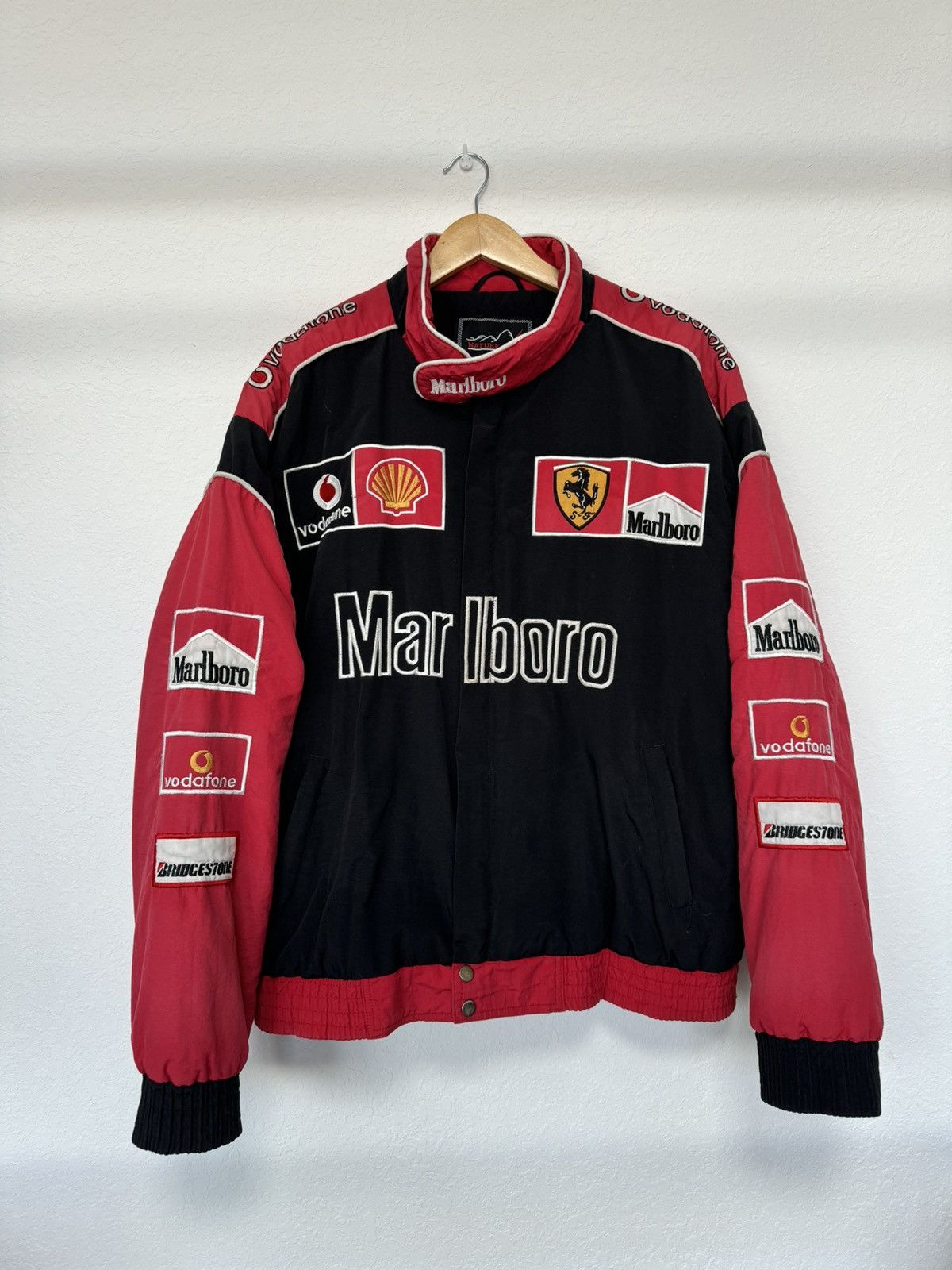 Ferrari × Marlboro × Vintage Vintage Marlboro Ferrari Racing Jacket ...