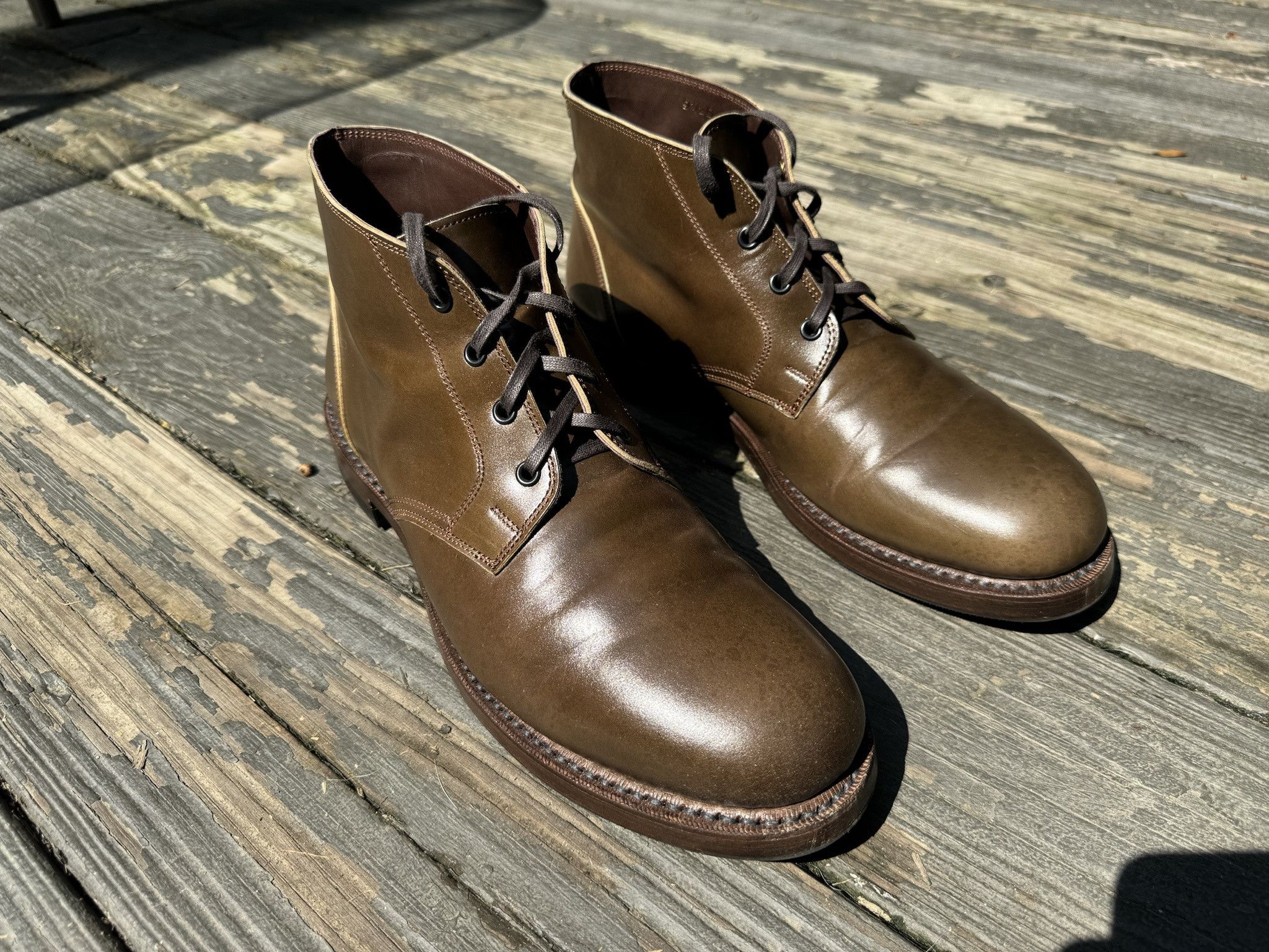 John Lofgren John Lofgren Steadfast Chukka Boot - Olive Shinki Shell 9.5D | Grailed