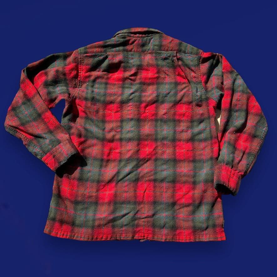Vintage RARE Vintage Pendleton Board Shirt Ombre Red Plaid Wool 60s | Grailed