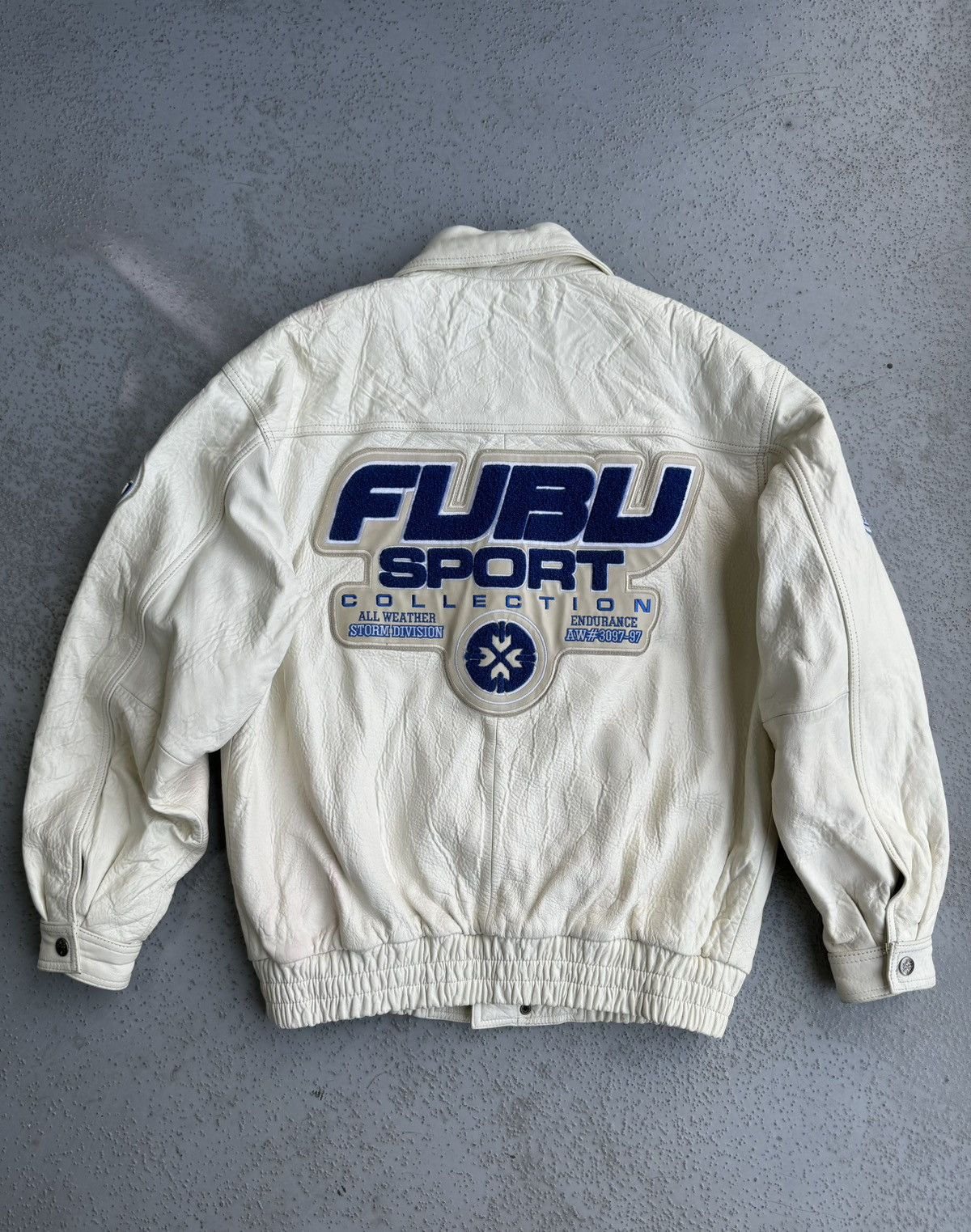 Fubu Vintage 80s 90s Genuine Leather FUBU Jacket Tupac Shakur | Grailed