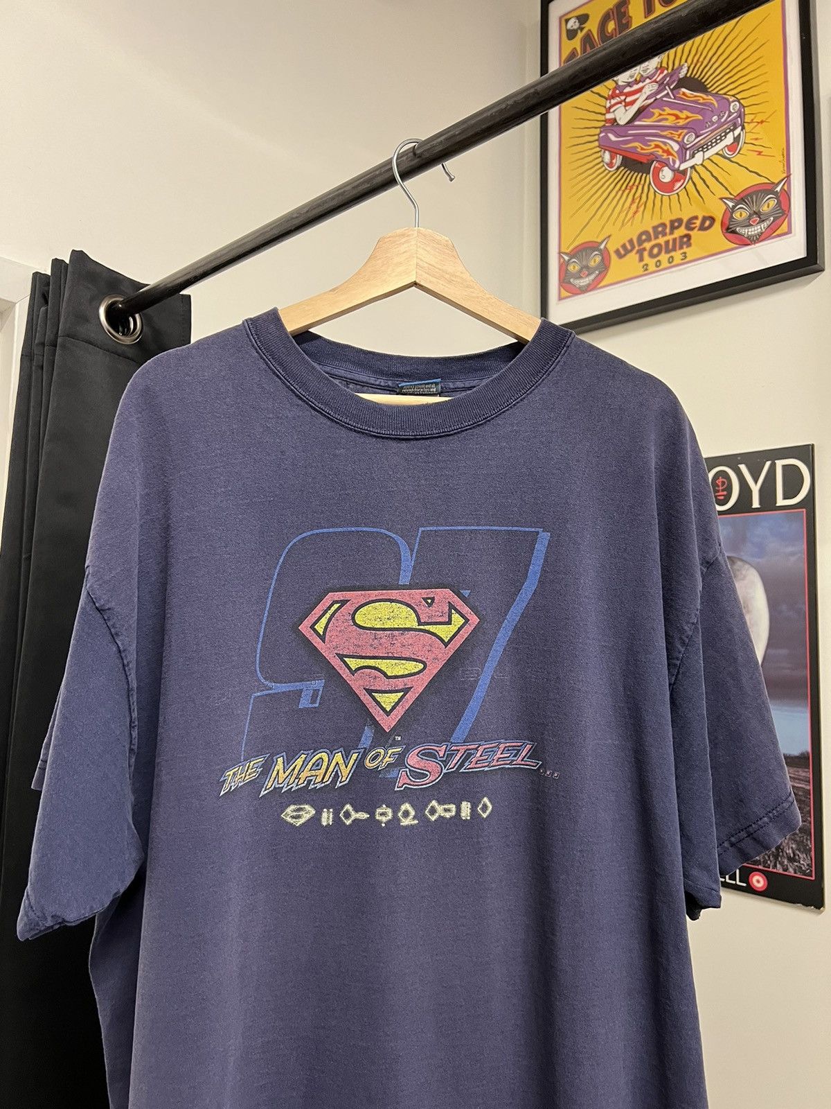 Vintage Vintage Superman Nascar Kurt Bush Faded T-Shirt | Grailed