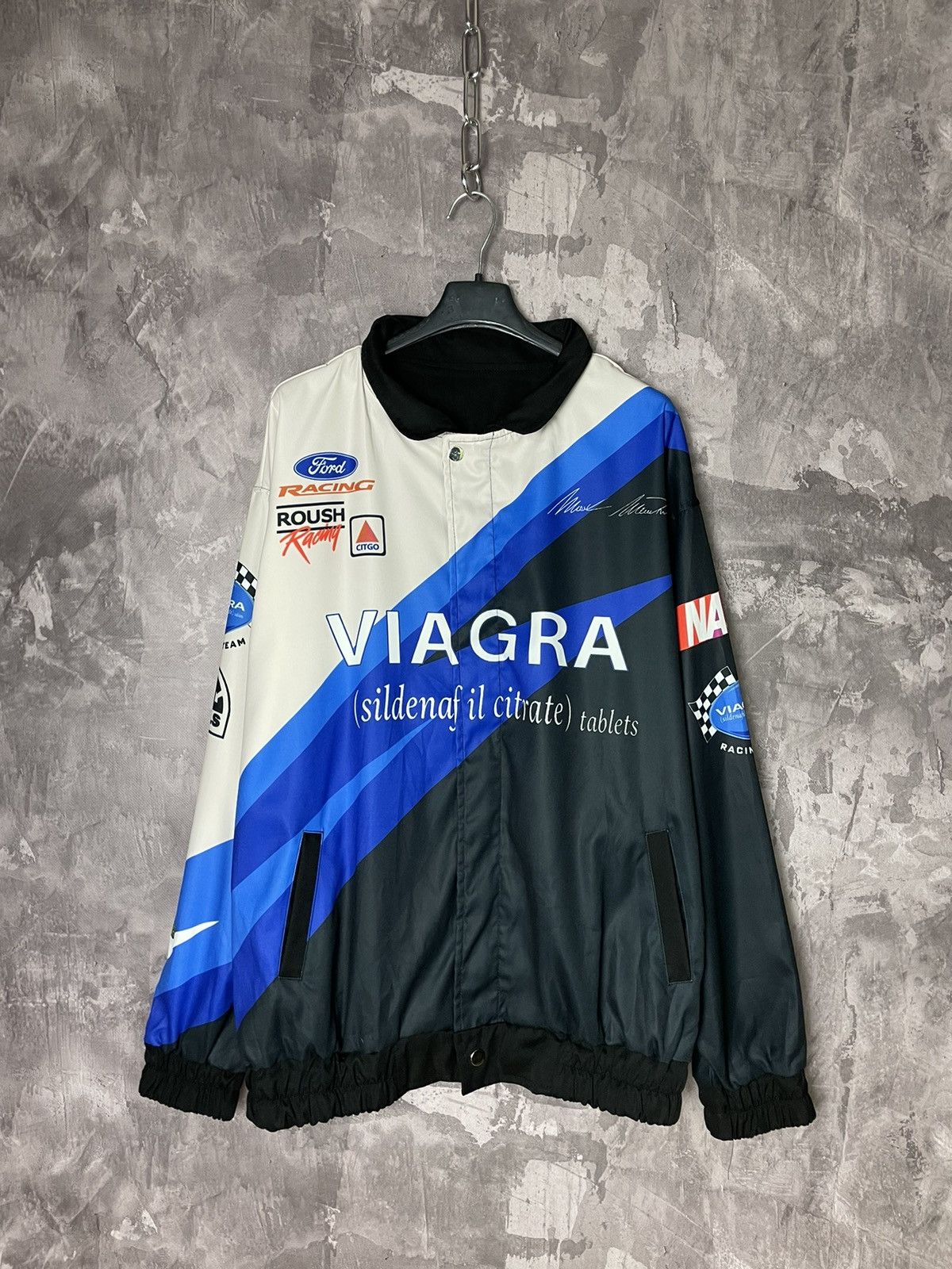 NASCAR × Racing × Vintage Racing Jacket Ford NASCAR VIAGRA | Grailed
