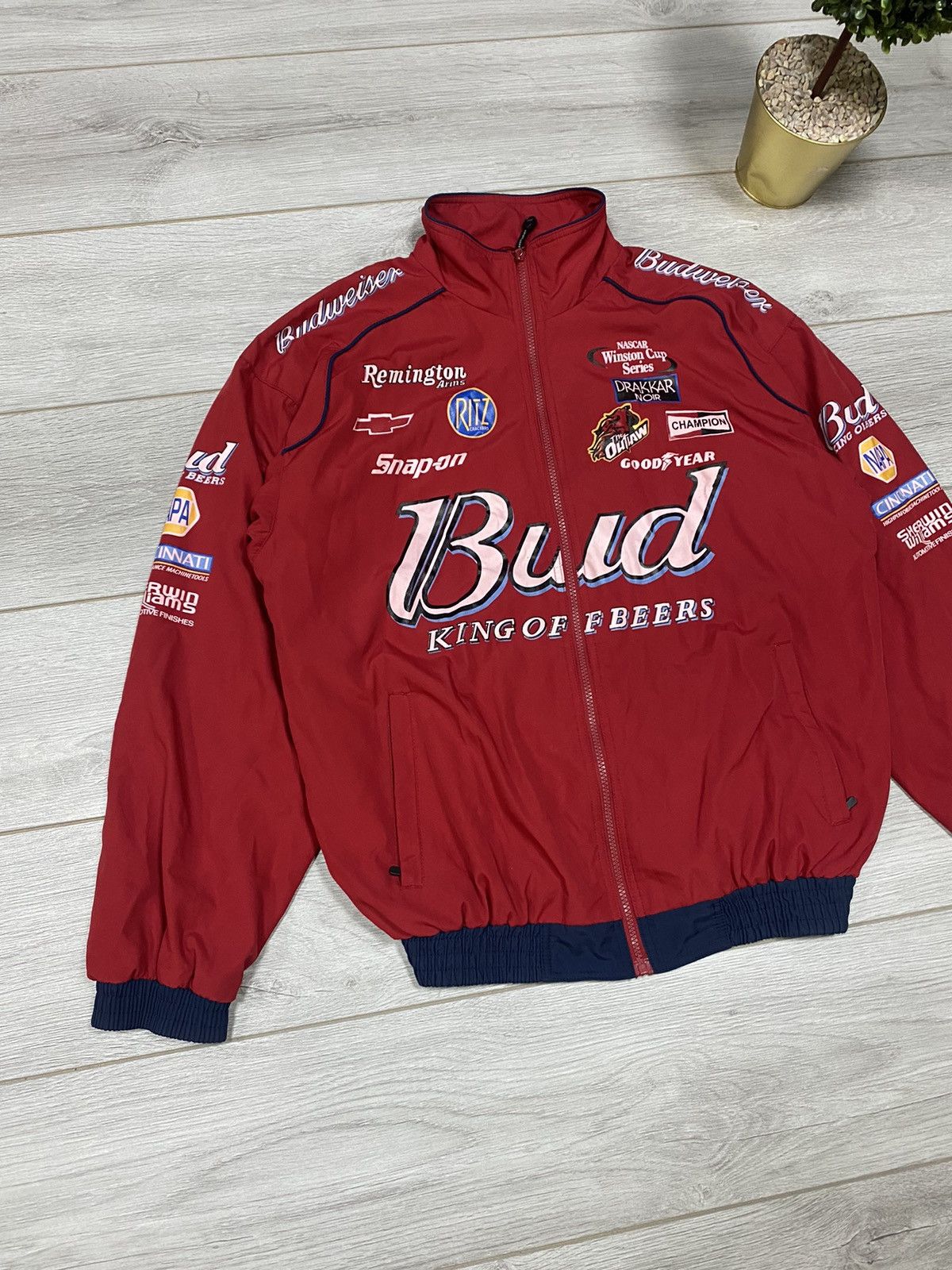 Vintage Bud vintage racing jacket big logo Chevrolet | Grailed