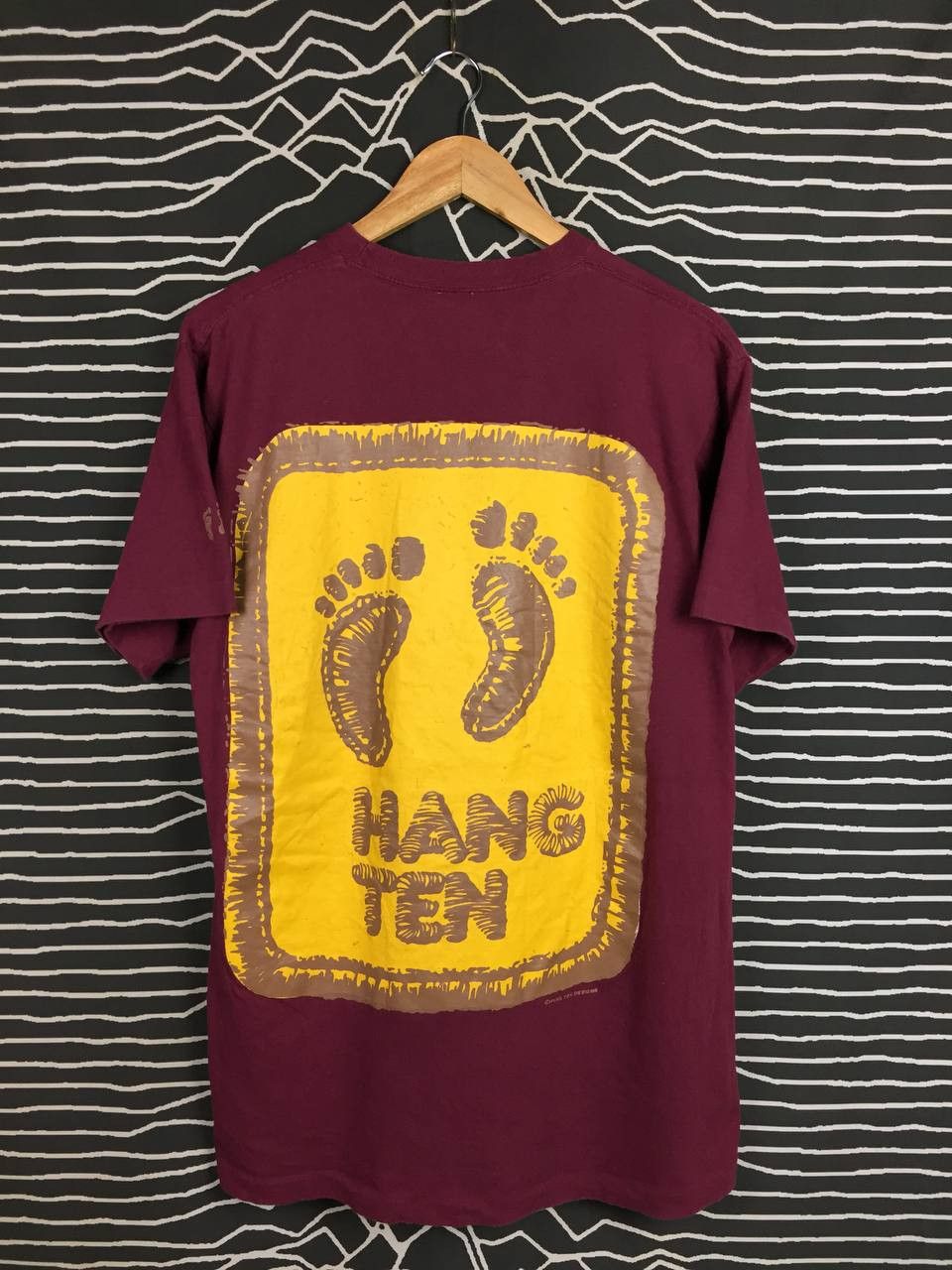Hang Ten Vtg 80s 90s Hang Ten Classic Surf Big Logo Single Stitch Tee ...