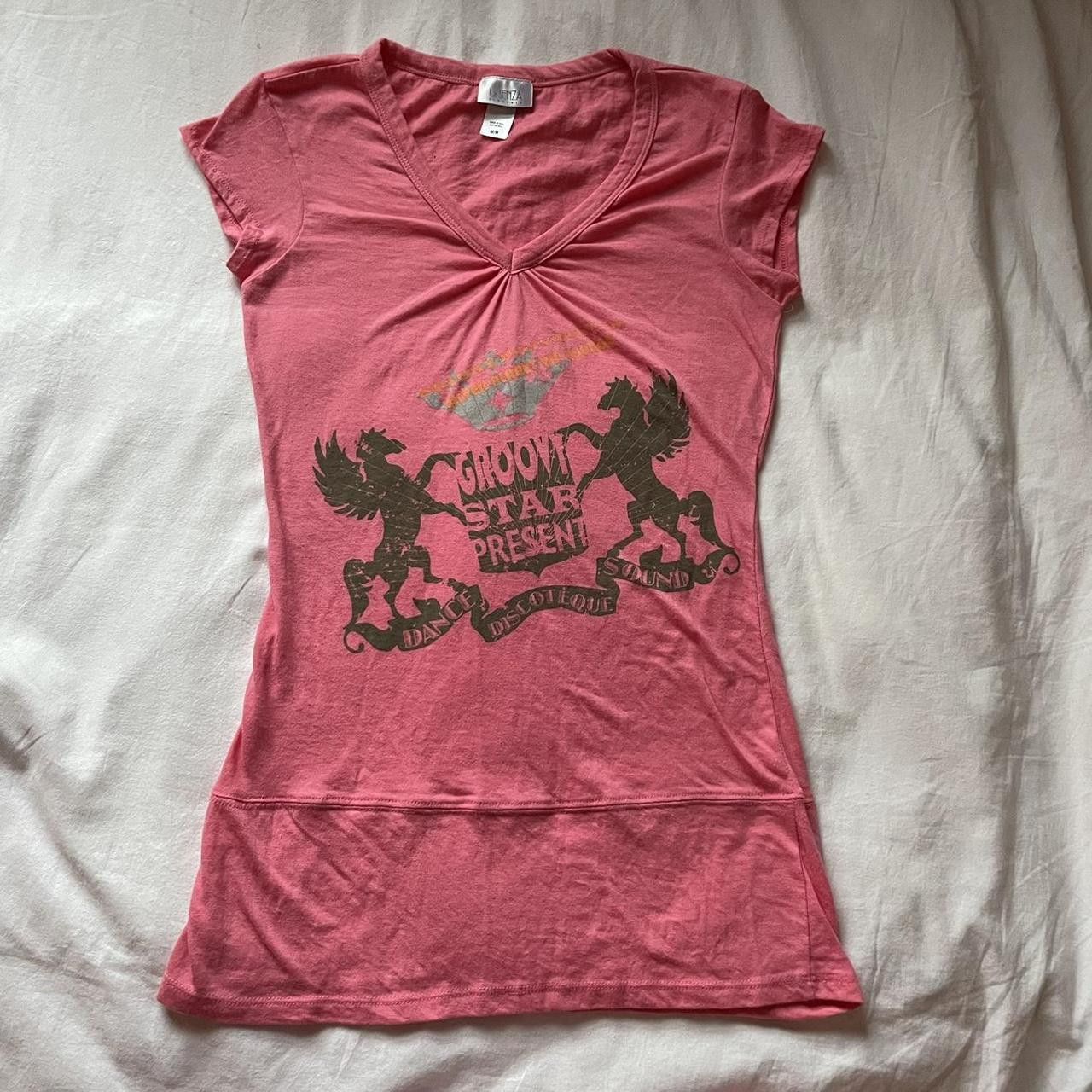 Vintage 2000s Pink Graphic Tee | Grailed