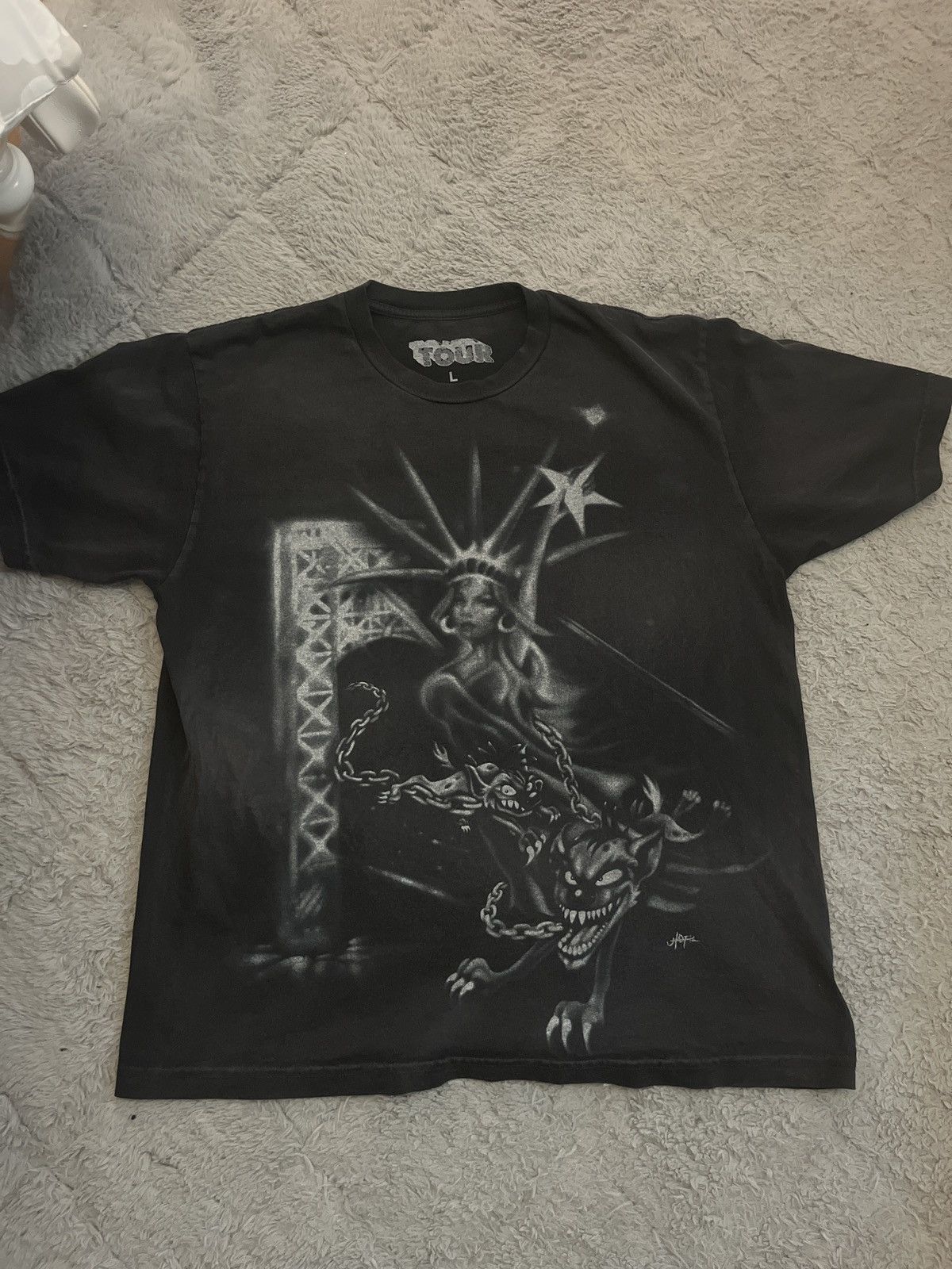 Travis Scott Circus Maximus Metlife Liberty Tee | Grailed