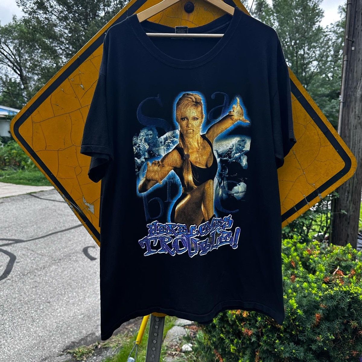 Vintage Rare Vintage 90s WWF Sable “Here Comes Trouble” Rap Tee | Grailed