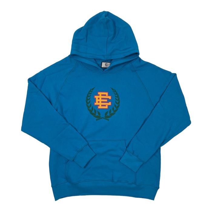 Eric Emanuel Eric Emanuel Center Logo Hooded Sweatshirt Aqua Blue | Grailed