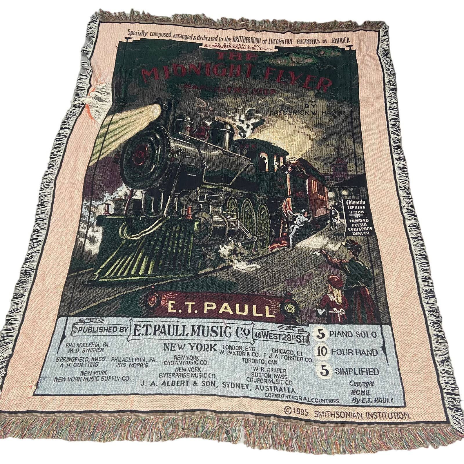 Japanese Brand × Streetwear × Vintage Midnight Flyer Train 1995 Blanket ...