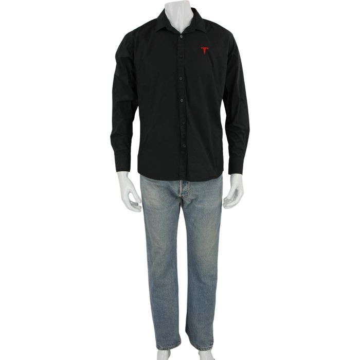 Tesla Tesla Cars Uniform Employee Embroidered Button Front Shirt | Grailed