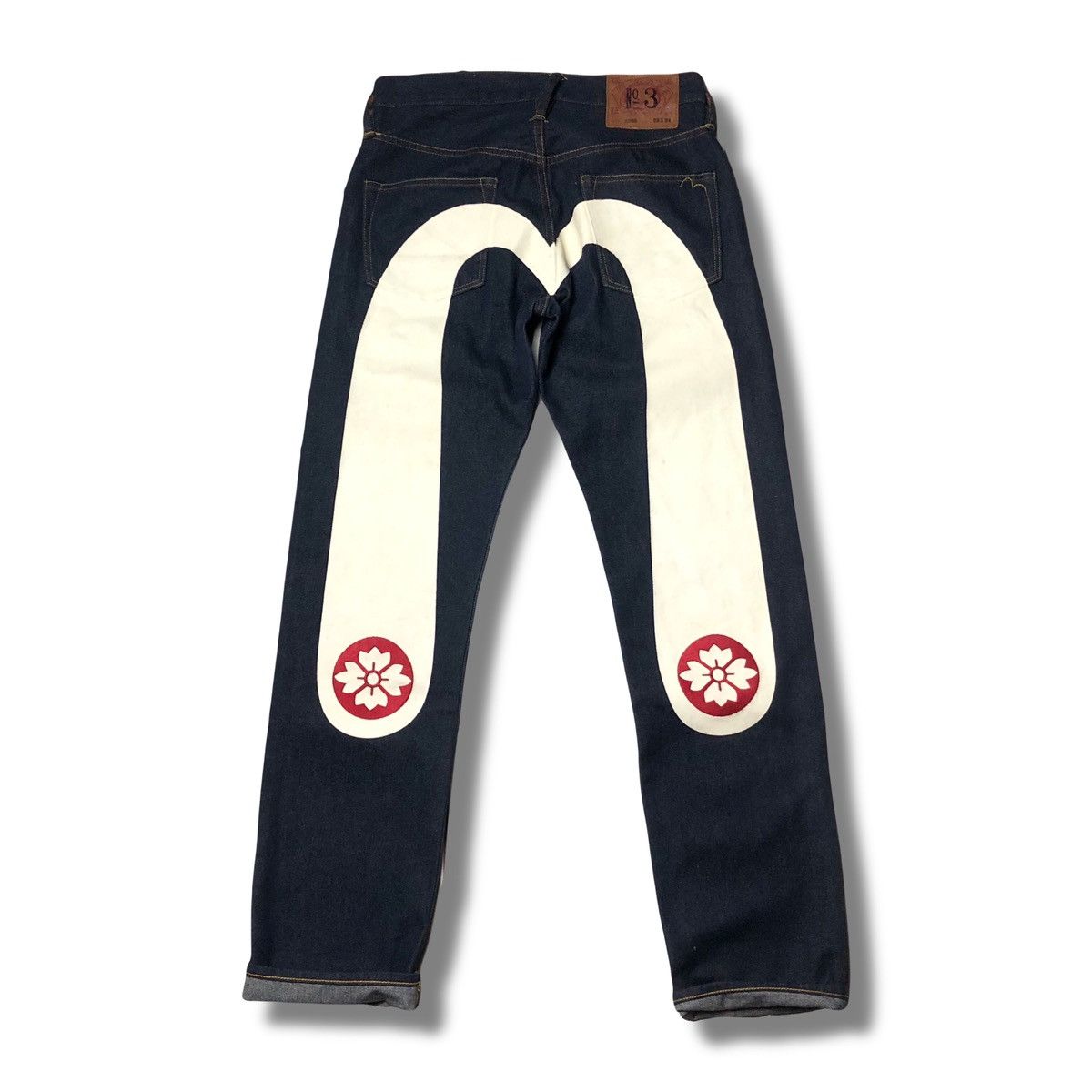 Evisu Evisu Selvedge White Painted Daicock Jeans | Grailed