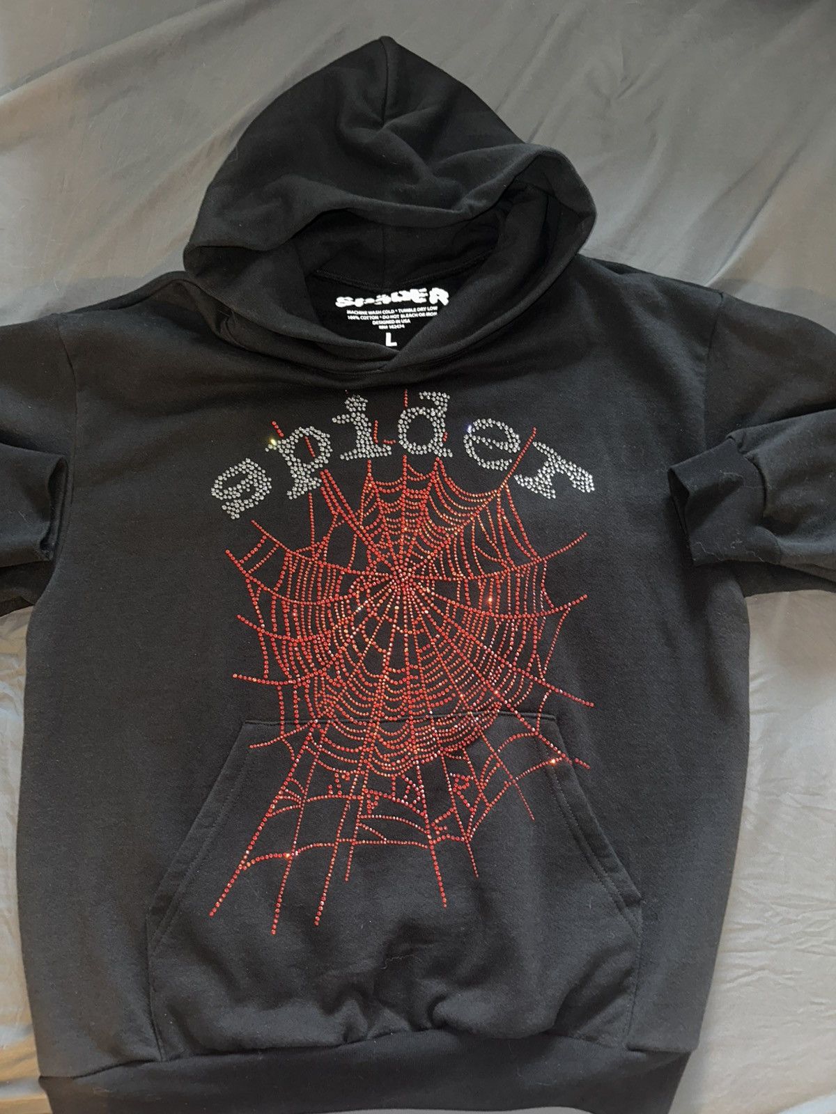 Spider Worldwide Sp5der Rhinestone Hoodie | Grailed