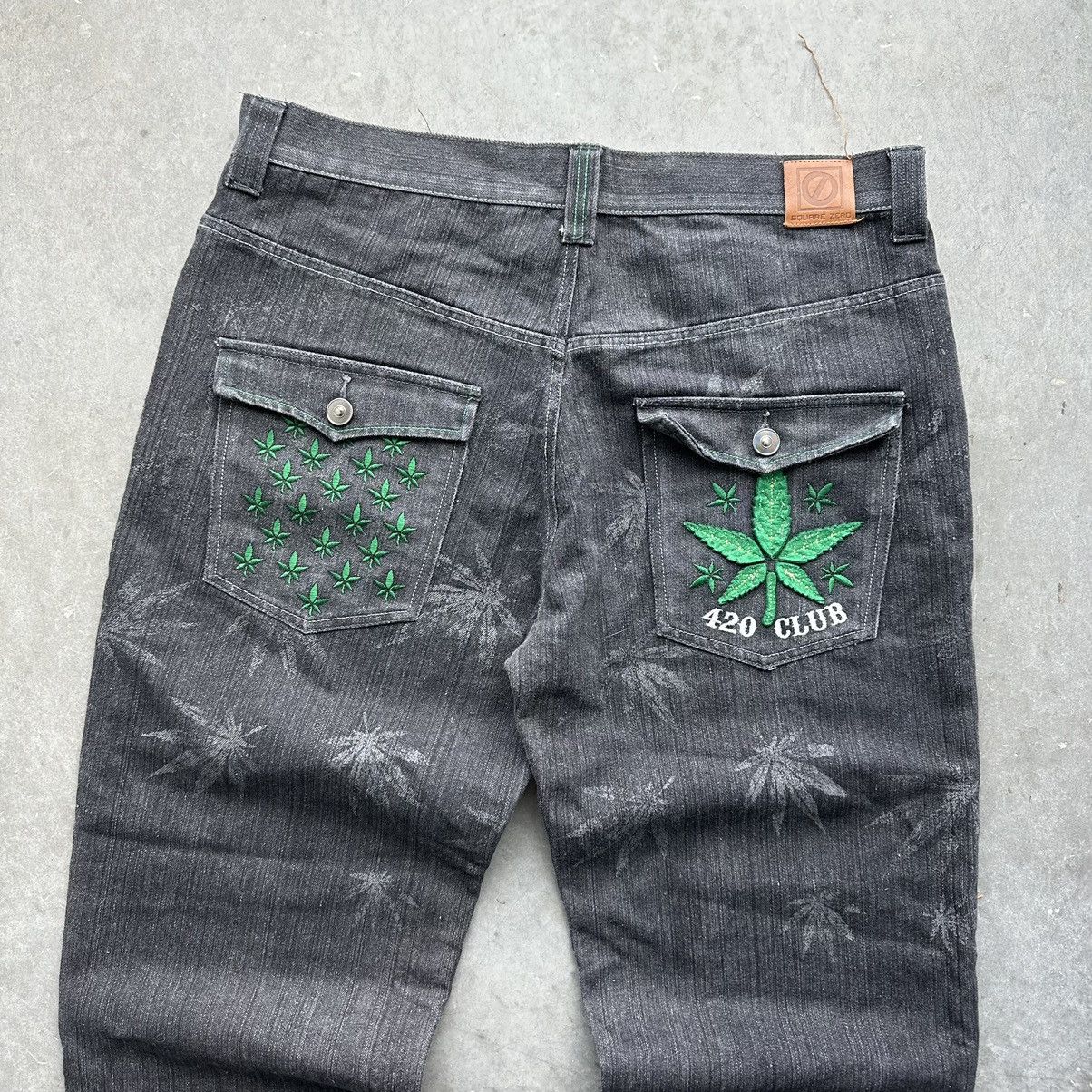 Vintage Crazy Vintage Y2K Weed Baggy Jeans Wide Leg Grunge Cyber | Grailed
