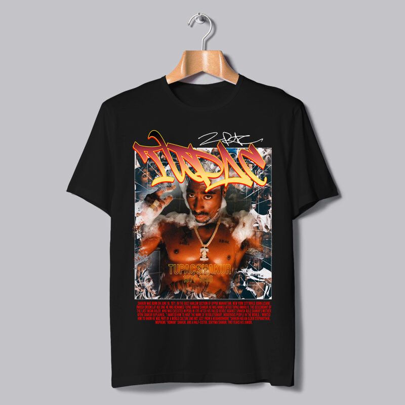 Vintage 2Pac Tupac Graffiti T-shirt, 2Pac Shakur Shirts, Hip Hop | Grailed