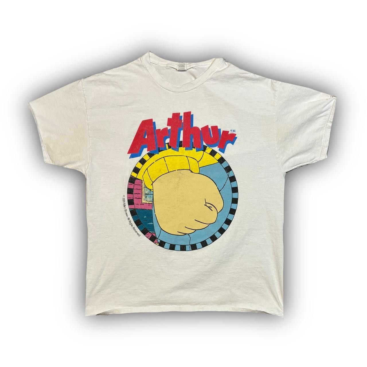 Fruit Of The Loom 2001 Arthur Clenched Fist Meme Tshirt Mens Medium ...