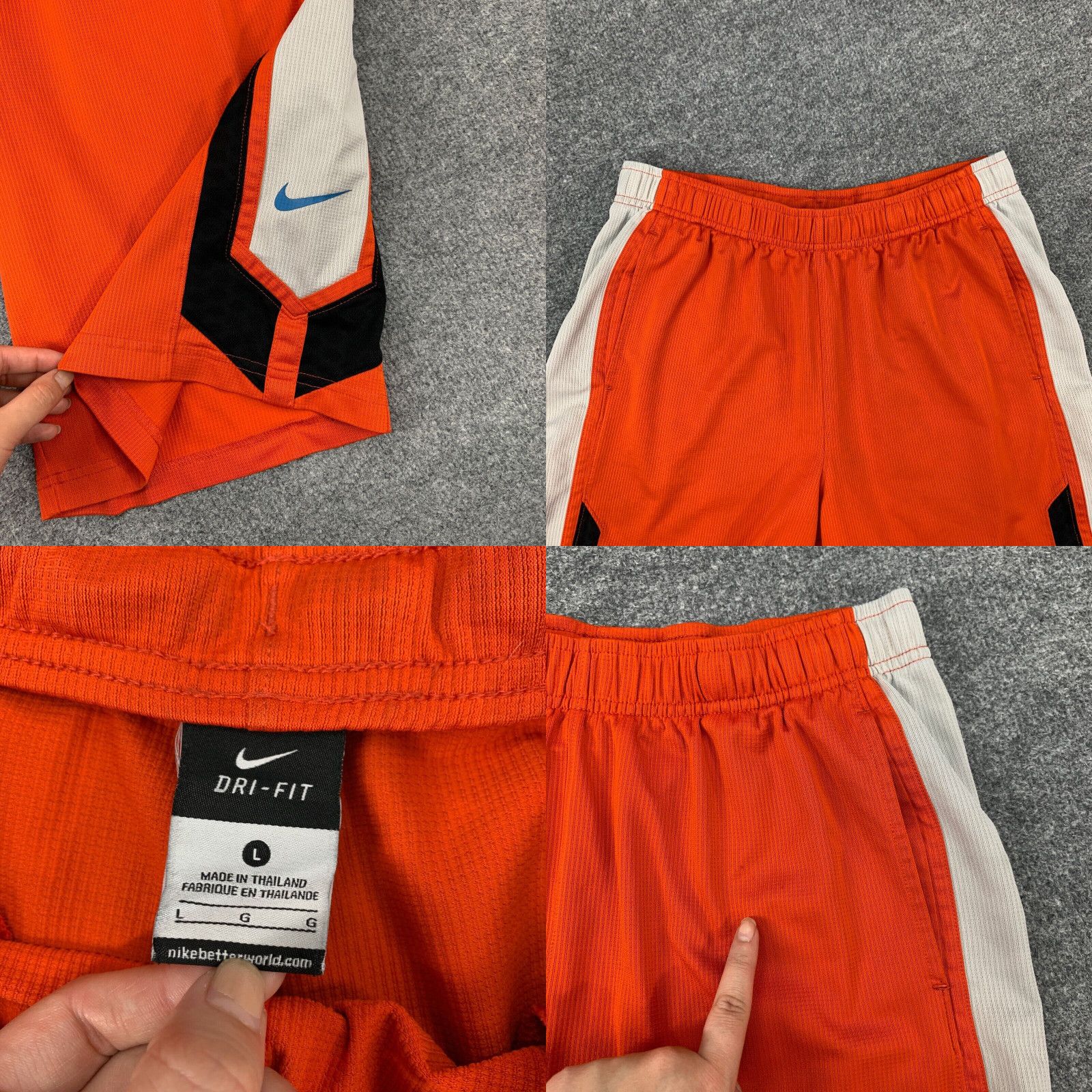 Nike Nike Basketball Shorts Mens L Large Orange DriFit KD Kevin Durant OKC Team Color | Grailed