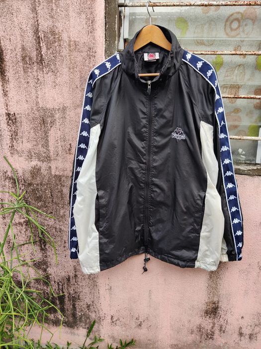 Vintage Vintage Rare Kappa Side Tape Big Logo Windbreaker Jacket | Grailed