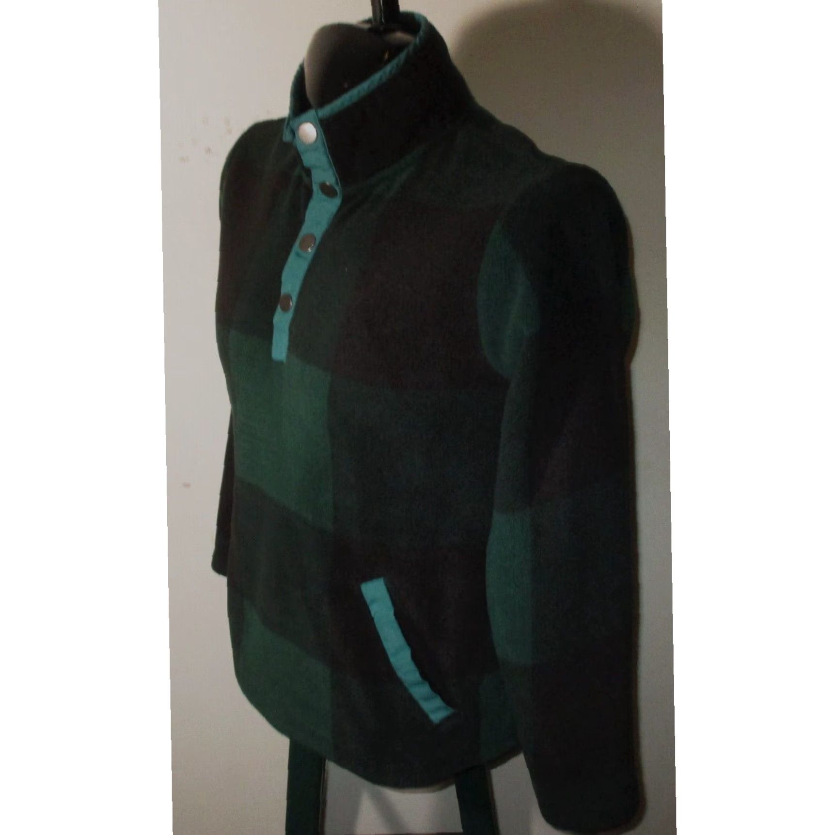 Bonobos Green Fleece Pullover Jacket with Snap Buttons for Men by ...