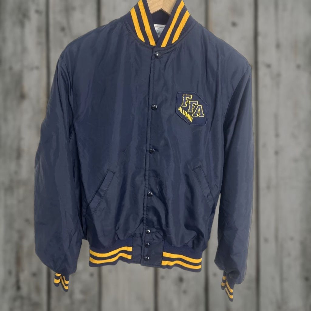 Vintage VINTAGE FFA Alumni Jacket Blue Bomber Men Medium Nylon Tamarack ...