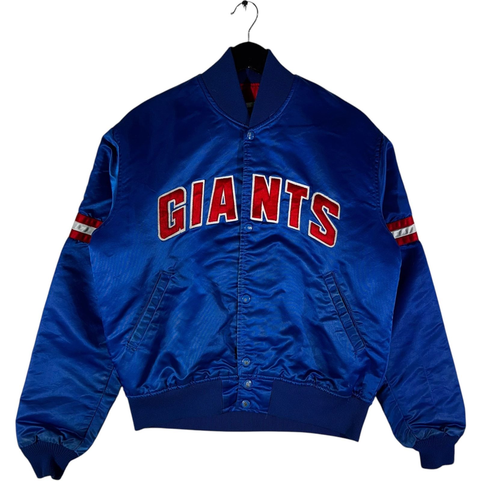 Starter Vintage Starter New York Giants Satin Bomber Jacket 90s | Grailed