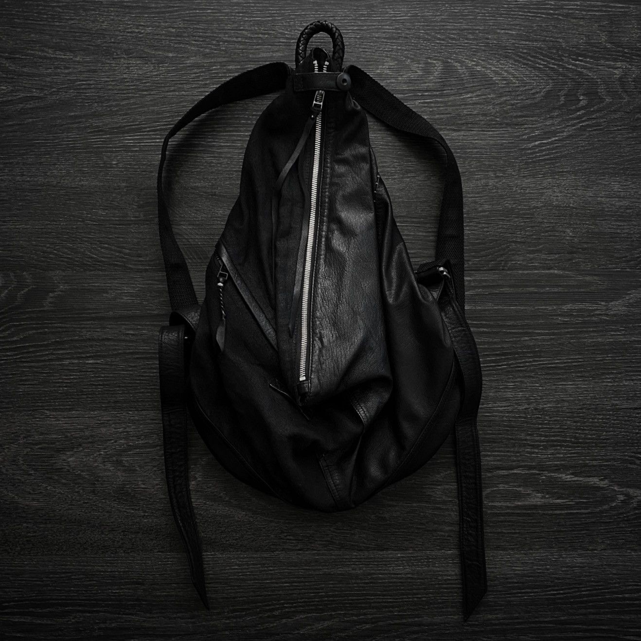 KMRii Kmrii Half Lamb-Leather Pyramid Backpack | Grailed