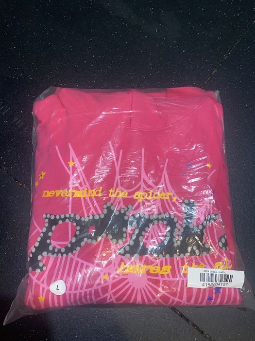 Designer PINK PUNK SP5DER HOODIE | Grailed